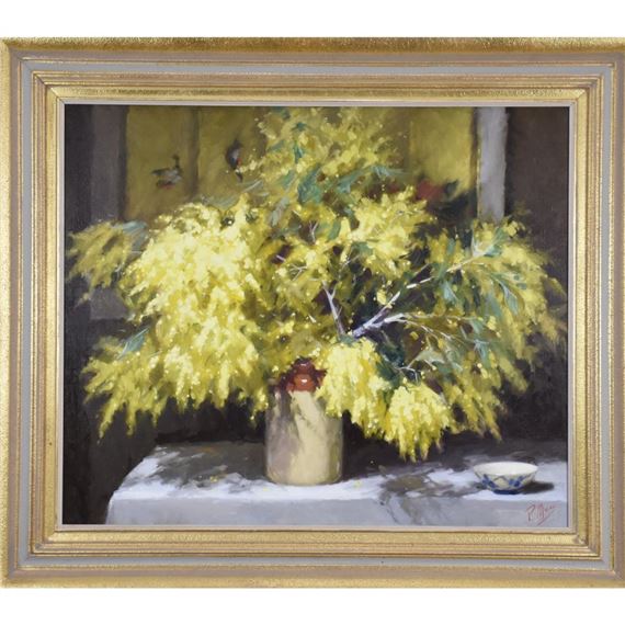 Patricia Moran | Interior View with Still Life | MutualArt