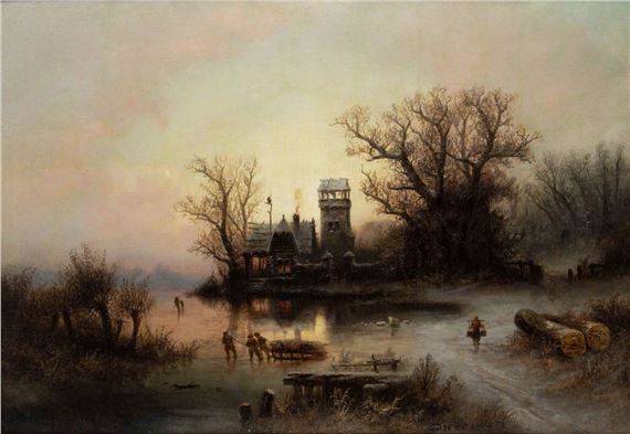 Albert Bredow | Romantic Winter Landscape | MutualArt