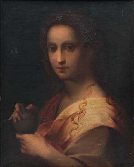 Domenico Puligo | Maria Magdalena met zalfpot | MutualArt