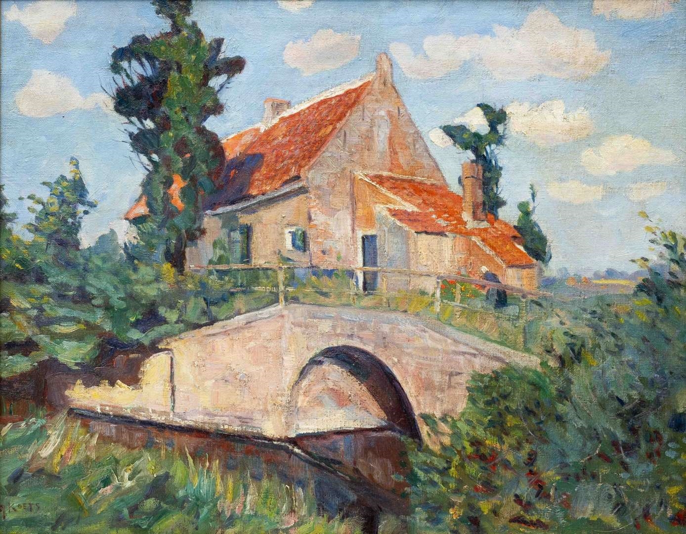 Dirk Koets | Het huisje bij de brug | MutualArt