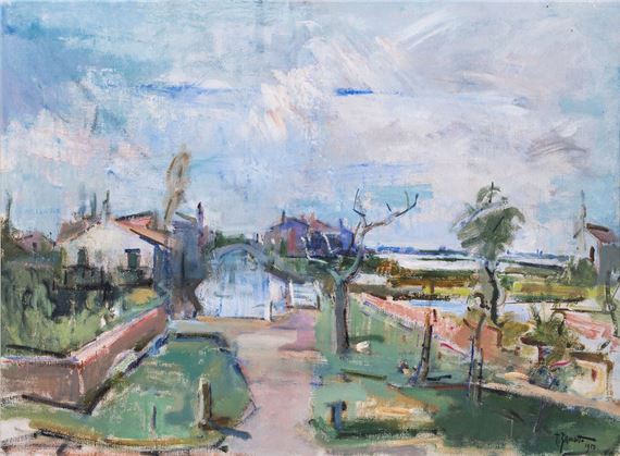 Renzo Zanutto | Vegetable gardens in the lagoon, 1950 (1950) | MutualArt