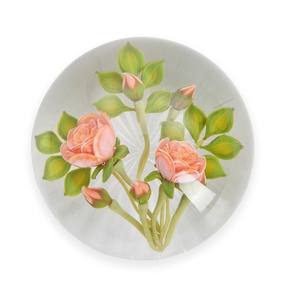 Gordon Smith | Paperweight with Pink Roses (2013) | MutualArt