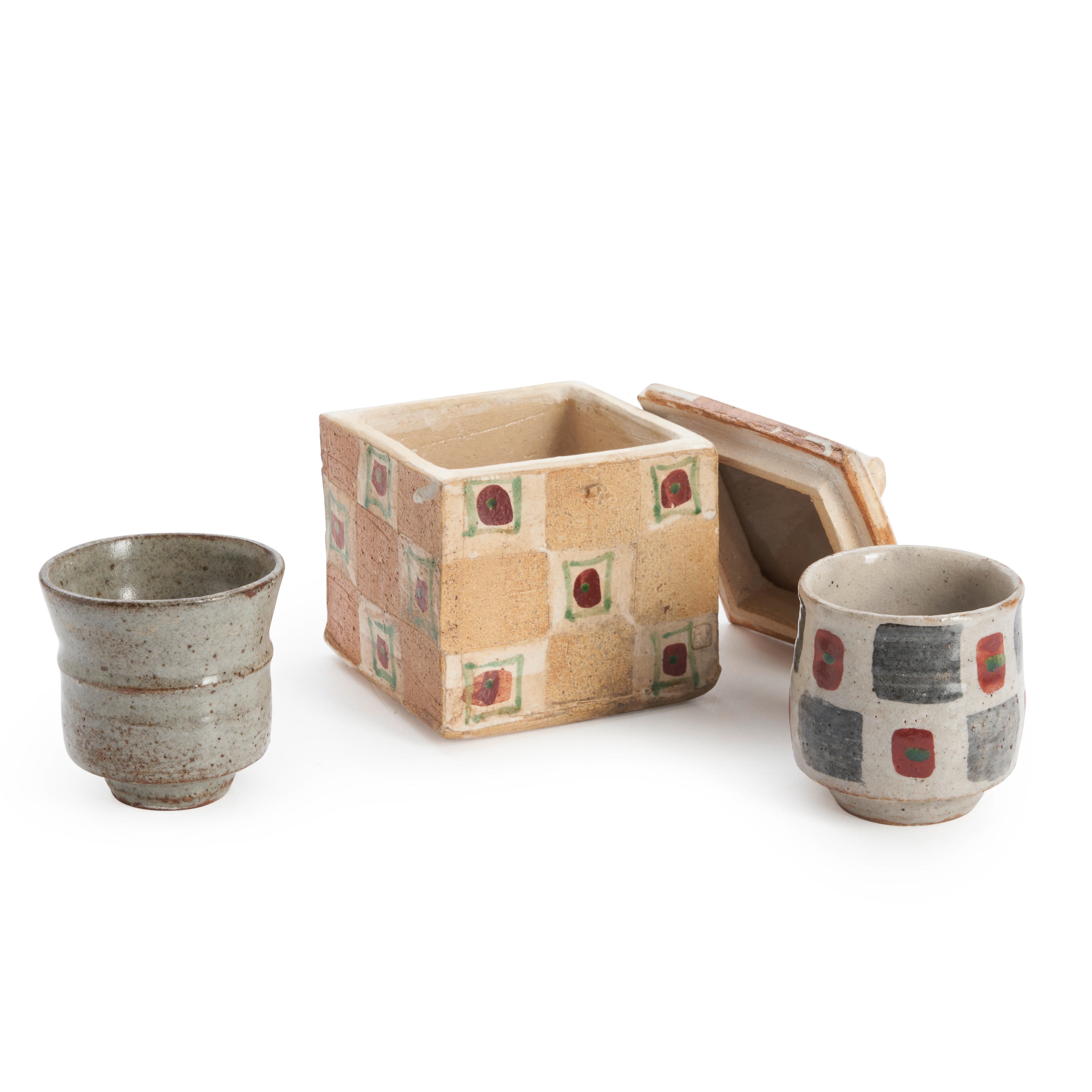 Randy Johnston | Covered Box and Two Cups, (Late 20th Century) | MutualArt