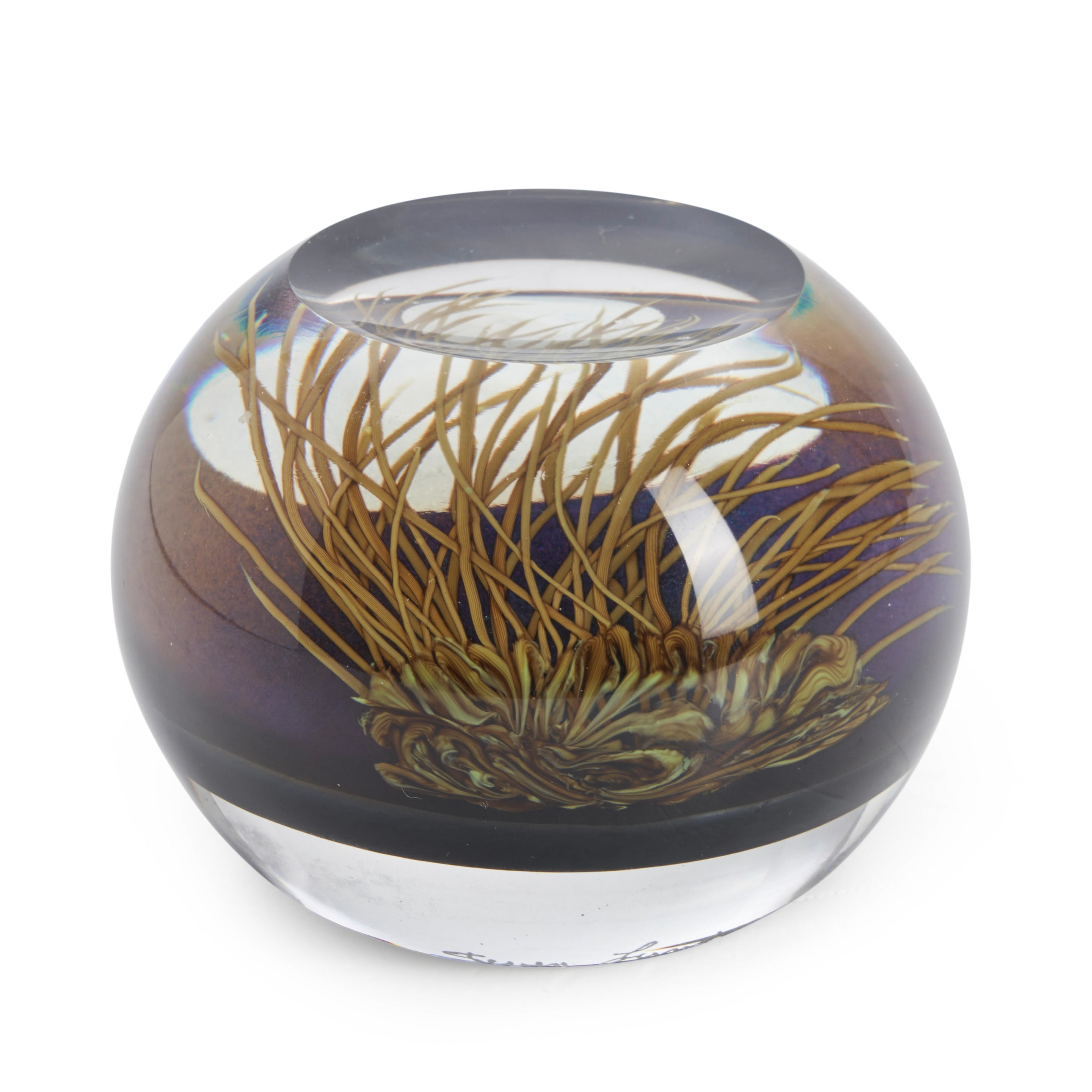 Steven Lundberg | Paperweight with Full Moon and Grasses (1993) | MutualArt
