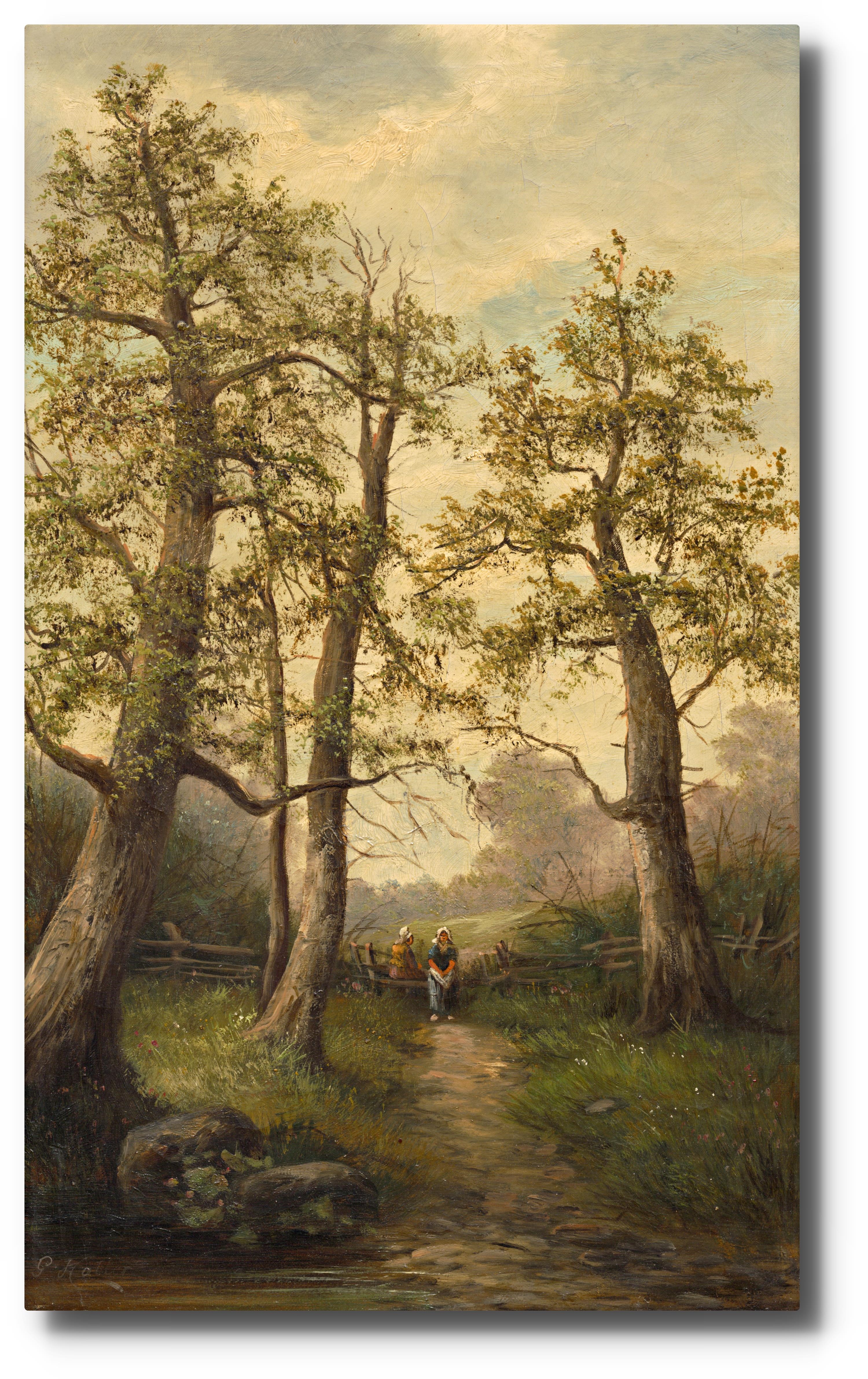 Georg Haller | POSTAVY NA POLNÍ CESTĚ | MutualArt