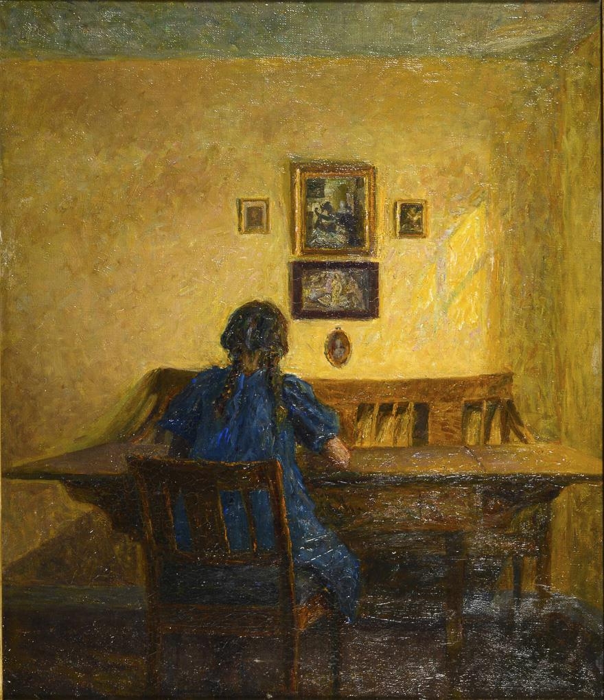 Eiler Sørensen | A woman standing by an open sunlit window | MutualArt