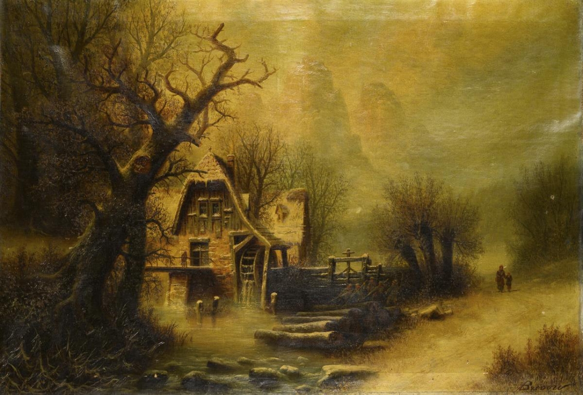 Albert Bredow | A Russian village in winter | MutualArt
