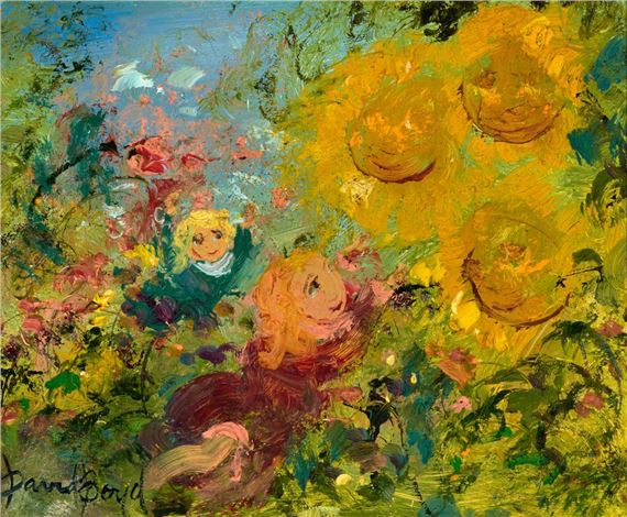 David Boyd | Children in a Field of Sunflowers (1924 - 2011) | MutualArt