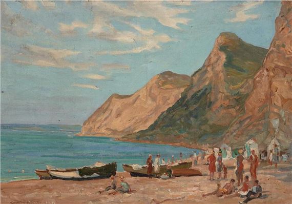 Charles Bryant | CHARLES BRYANT (1883 - 1937) Dorset Coast oil on ...