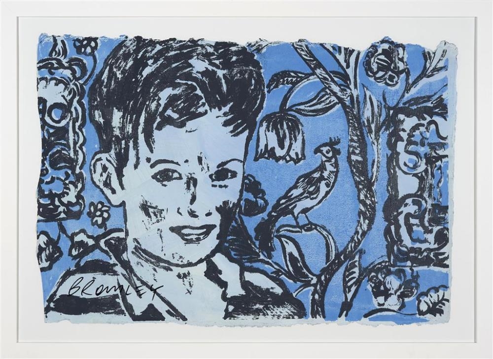 David Bromley | DAVID BROMLEY (1960 - ) Boy in Interior screenprint 71. ...