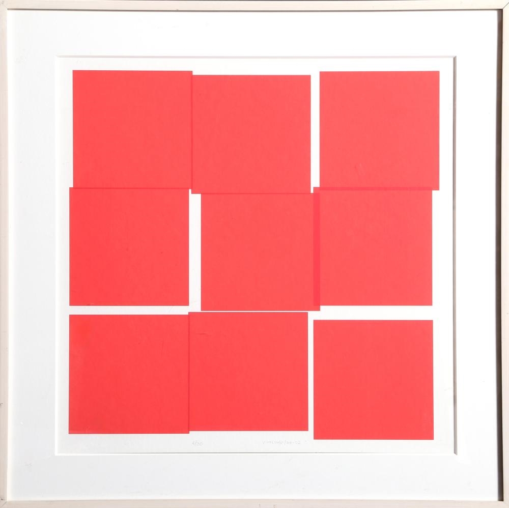 Vera Molnar | 9 CARRES ROUGES (1902 - 1990) | MutualArt