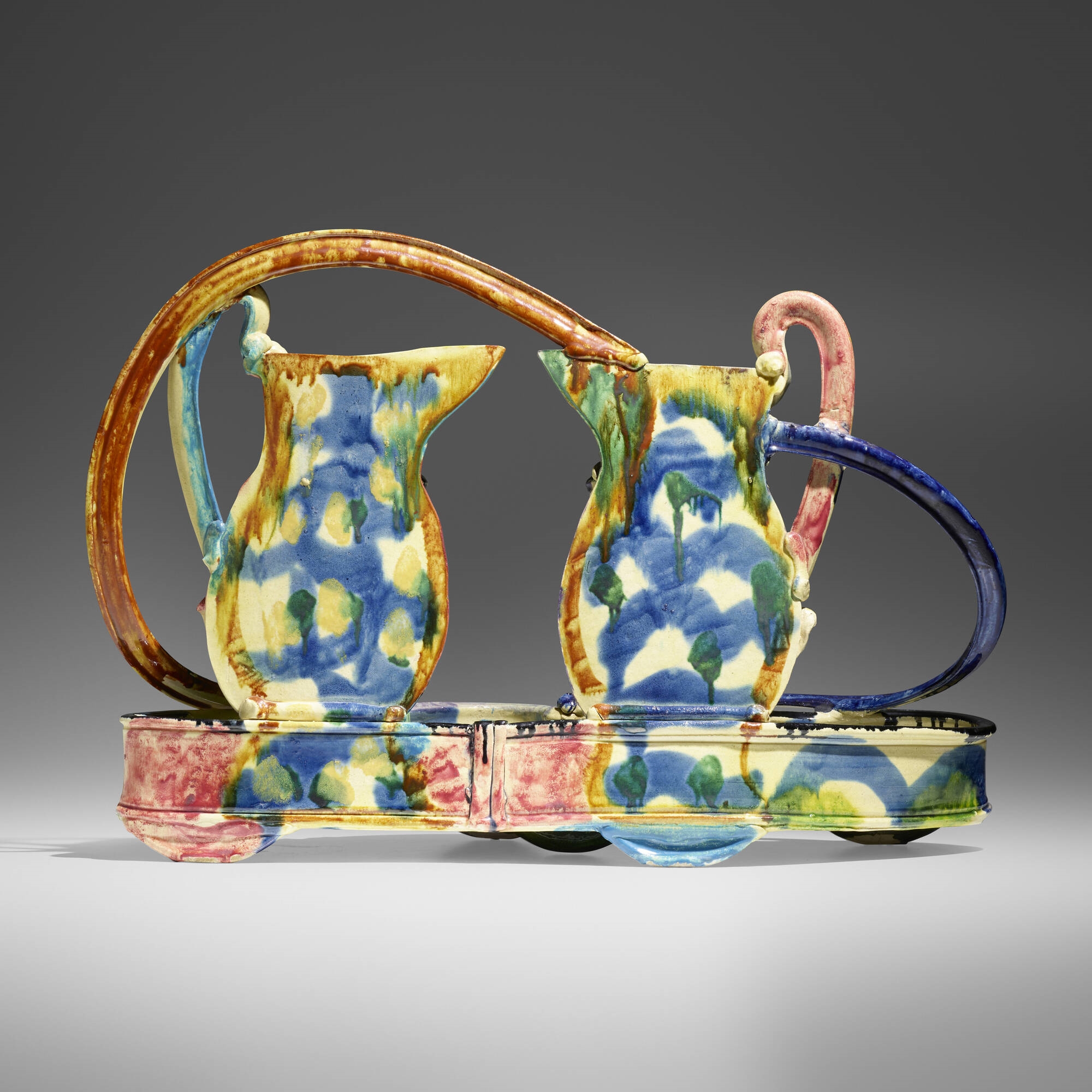 Betty Woodman | Double Pitcher Bun Basket (1986) | MutualArt