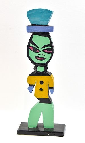 Tom Cramer | TOM CRAMER HAND-CARVED WOOD STANDING FIGURE (Late 1990 ...