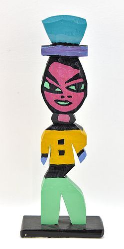 Tom Cramer | TOM CRAMER HAND-CARVED WOOD STANDING FIGURE (Late 1990 ...