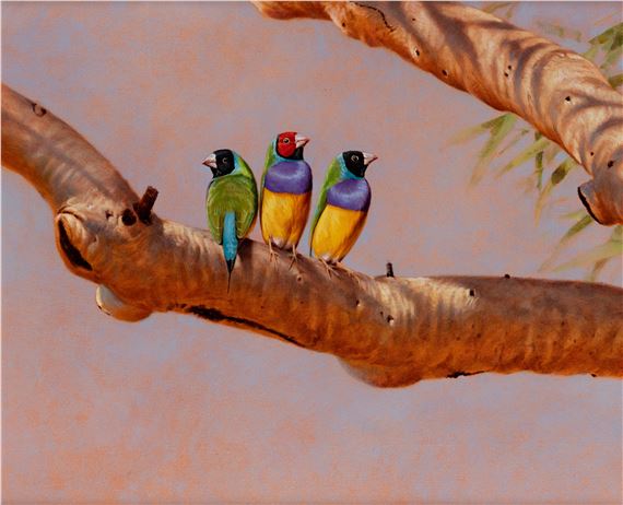 Tony Pridham | TONY PRIDHAM Three Finches | MutualArt