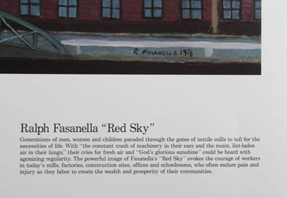 Ralph Fasanella | RED SKY POSTER FOR AMERICA'S LABOR HERITAGE (1989 ...
