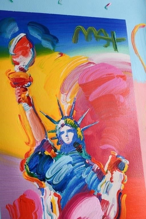 Peter Max | PETER MAX STATUE OF LIBERTY PAINTED SERIGRAPH | MutualArt