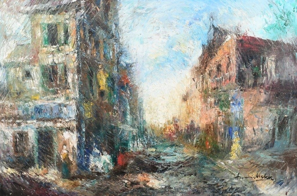 Americo Makk | AMERICO MAKK EUROPEAN STREET SCENE PAINTING | MutualArt