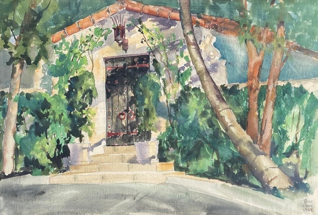 Russ Conn | RUSS CONN KENNEDY'S HOUSE FLORIDA PAINTING (1961) | MutualArt