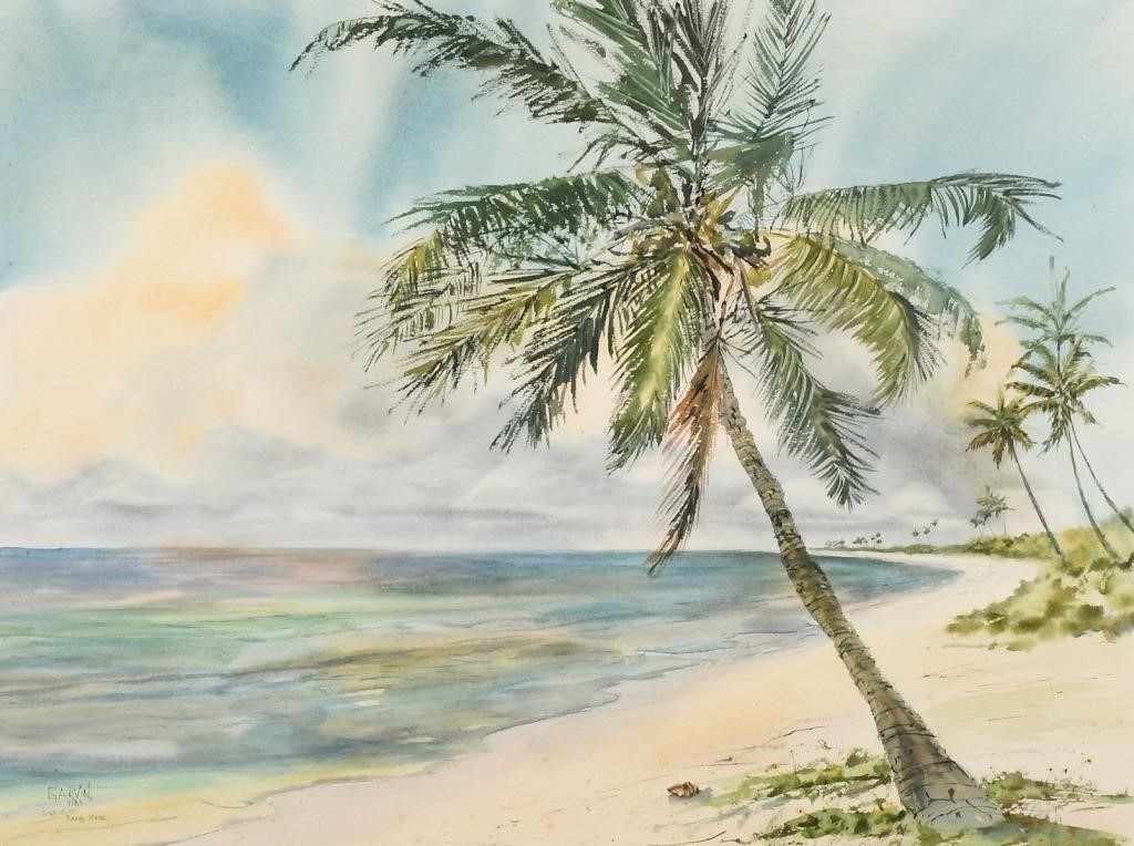 Carol Garvin | CAROL GARVIN FLORIDA BEACH PAINTING (1980) | MutualArt