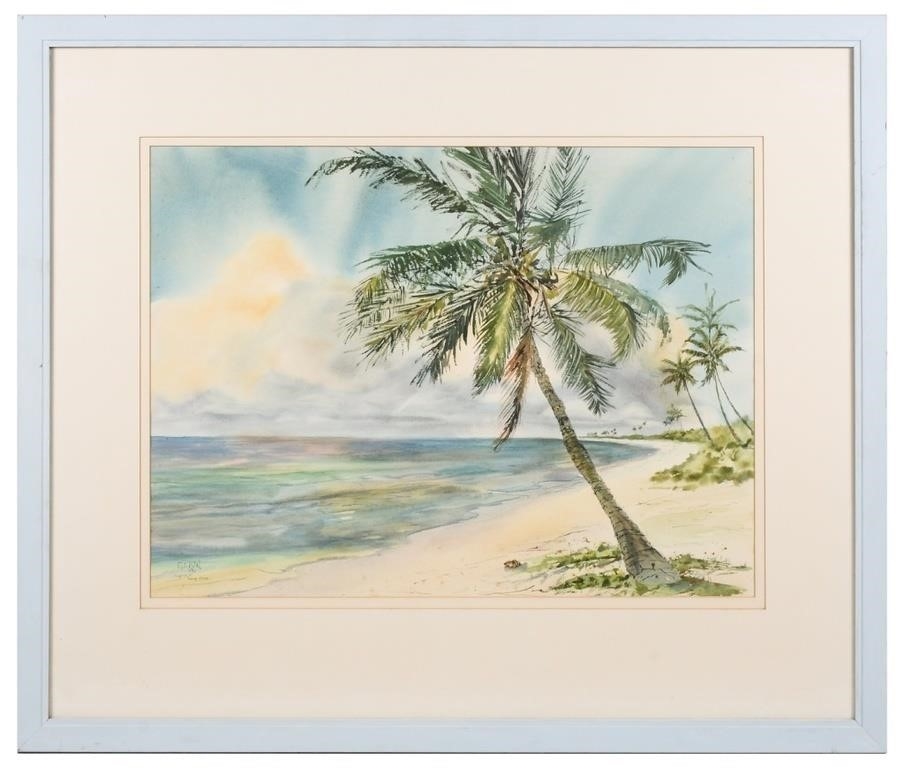 Carol Garvin | CAROL GARVIN FLORIDA BEACH PAINTING (1980) | MutualArt