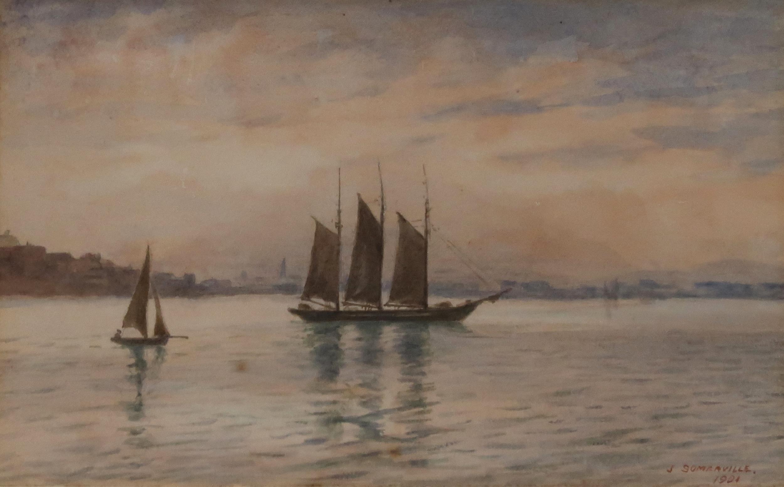 J. Somerville | THE BATTLE WATER, PLYMOUTH (1901) | MutualArt
