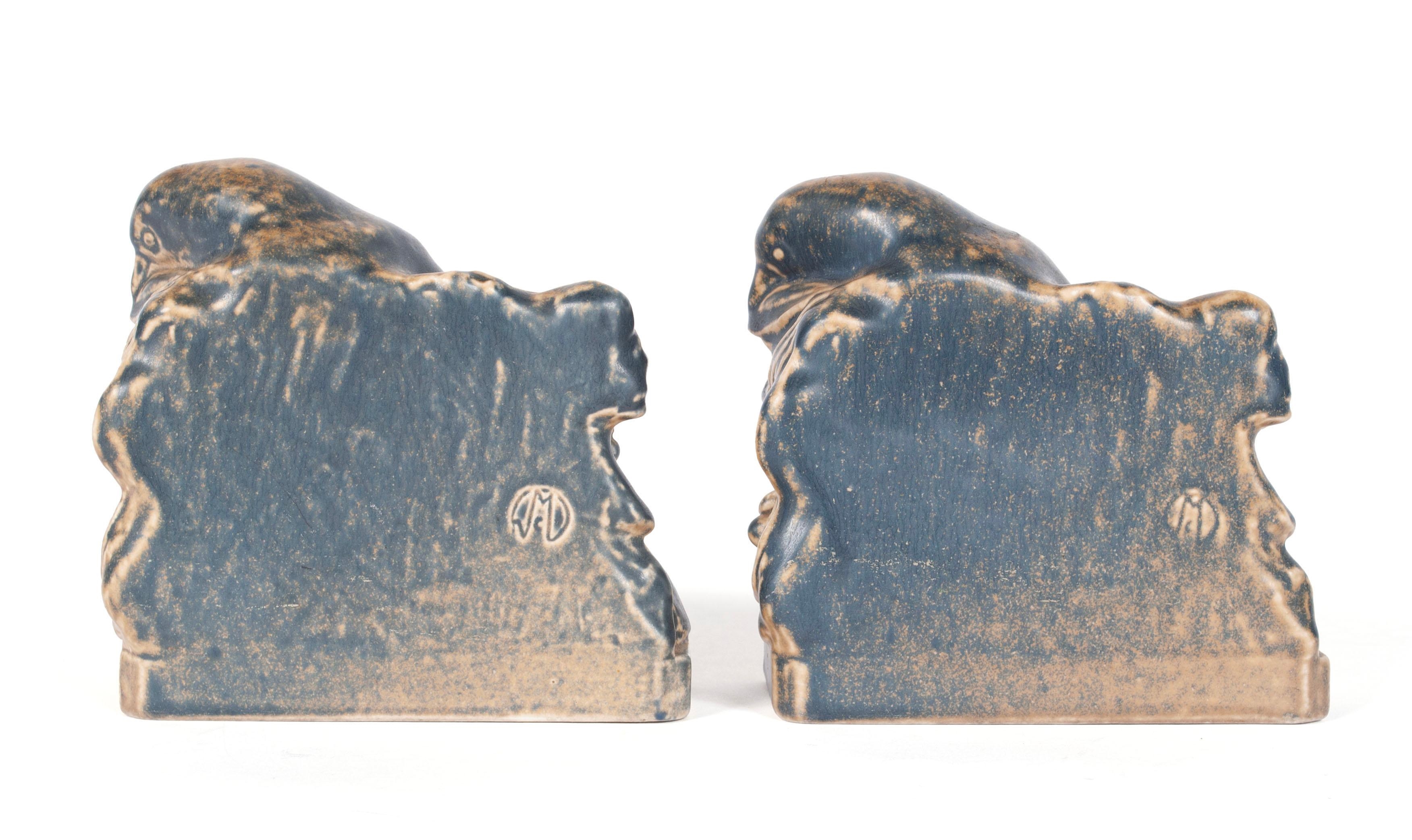 William Purcell McDonald | Pair of rook form bookends with a grey over ...