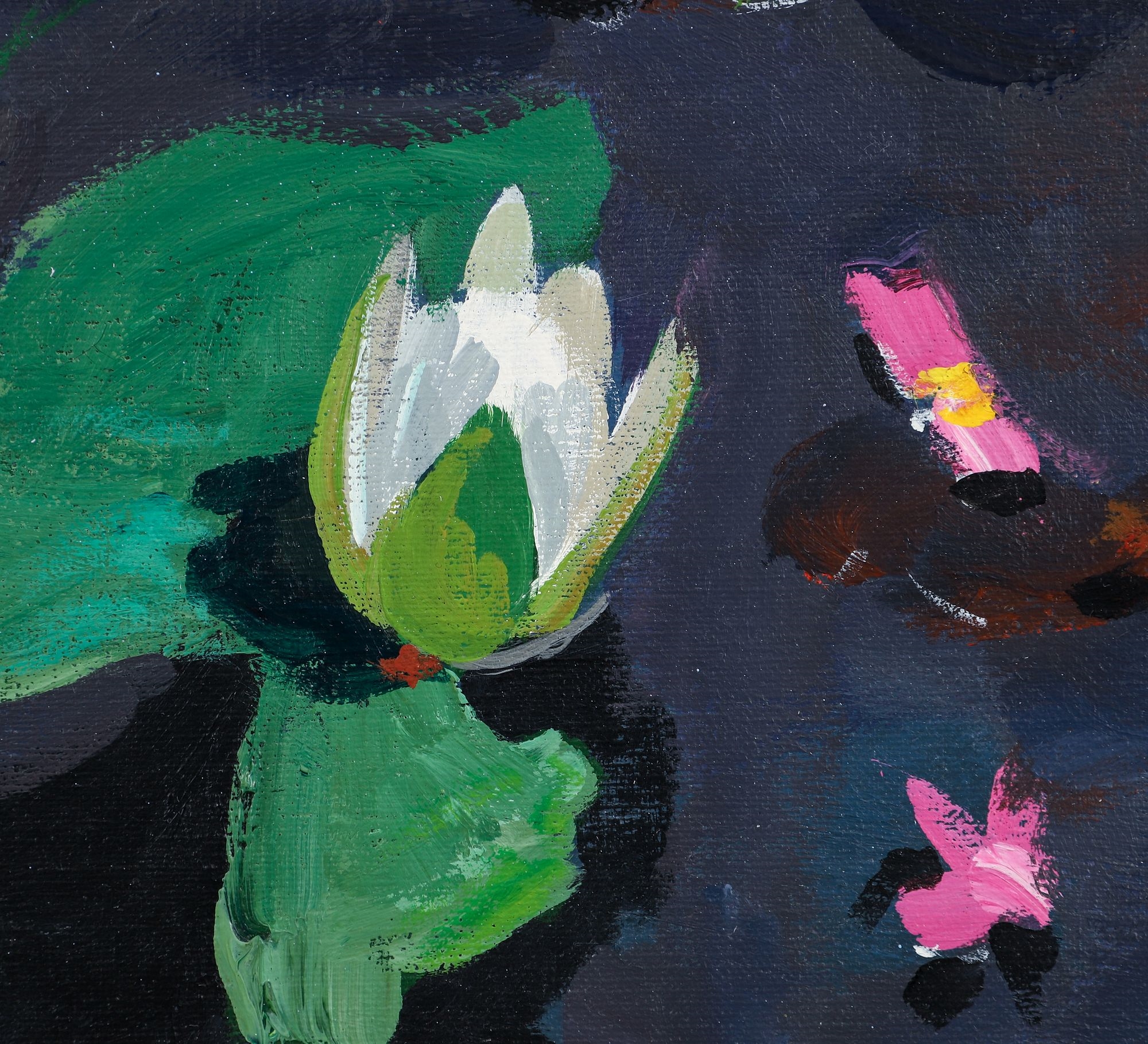 Bud Gibbons | Bud Gibbons Flowering Lily Pads (1990) | MutualArt