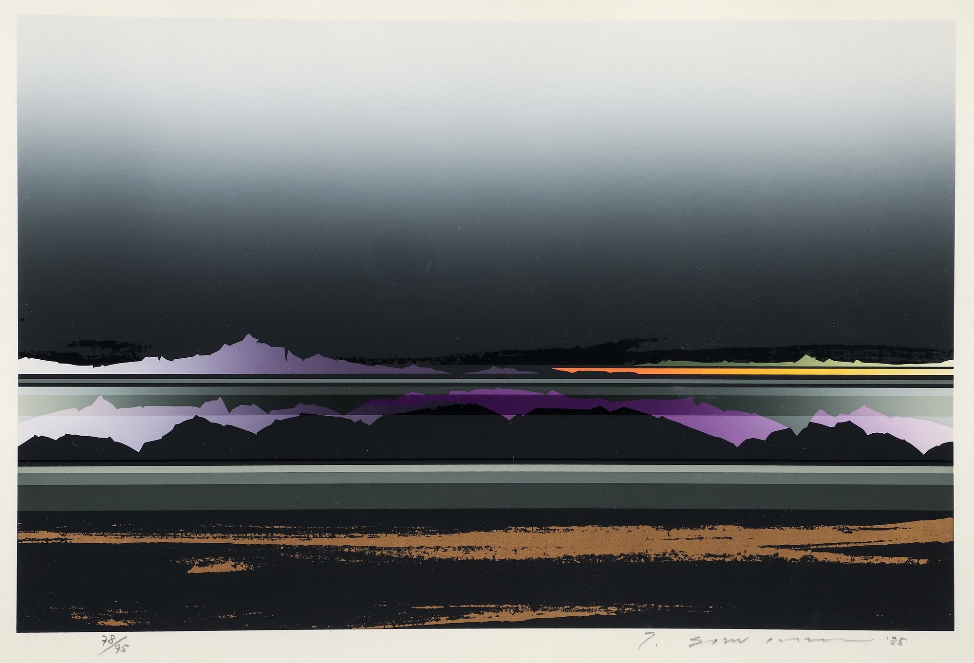 Tetsuro Sawada | Purple Mountain Landscape (1985) | MutualArt
