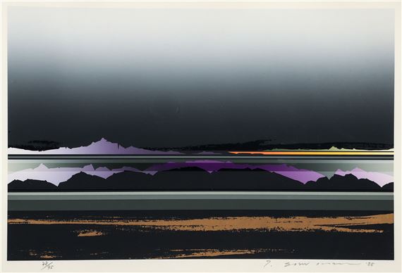 Tetsuro Sawada | Purple Mountain Landscape (1985) | MutualArt