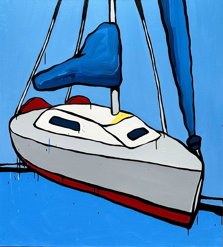 Jasper Knight | gloss acrylic and gesso on canvas (2017) | MutualArt