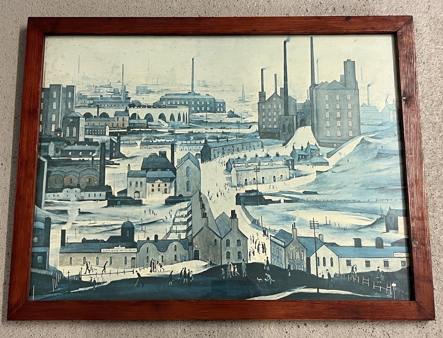 Laurence Stephen Lowry | A large framed & glazed Industrial Landscape ...