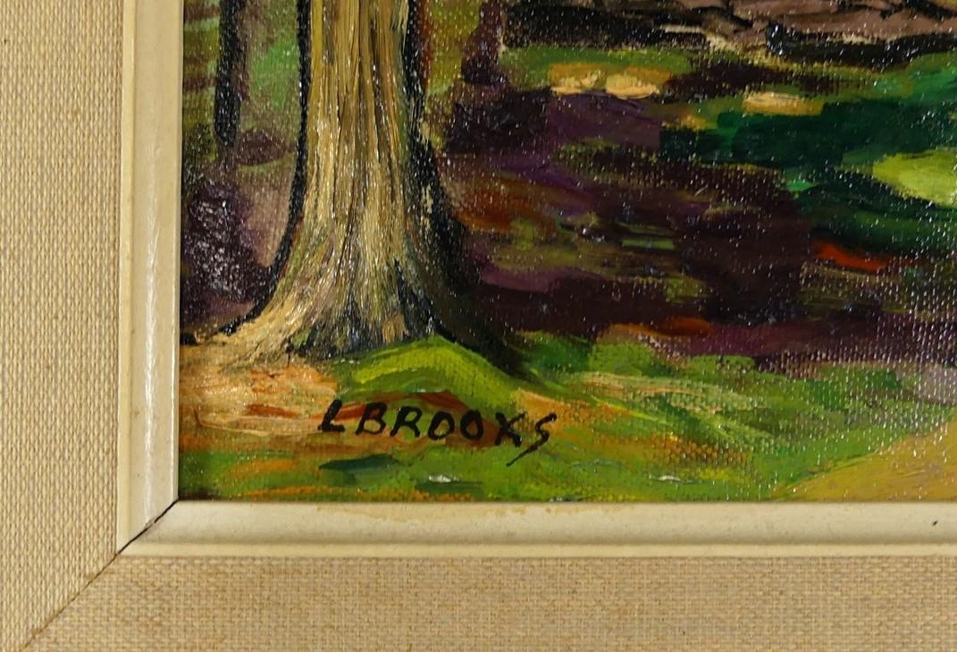 Frank Leonard Brooks | Untitled: Landscape with Winding Road and Farm Buildings | MutualArt