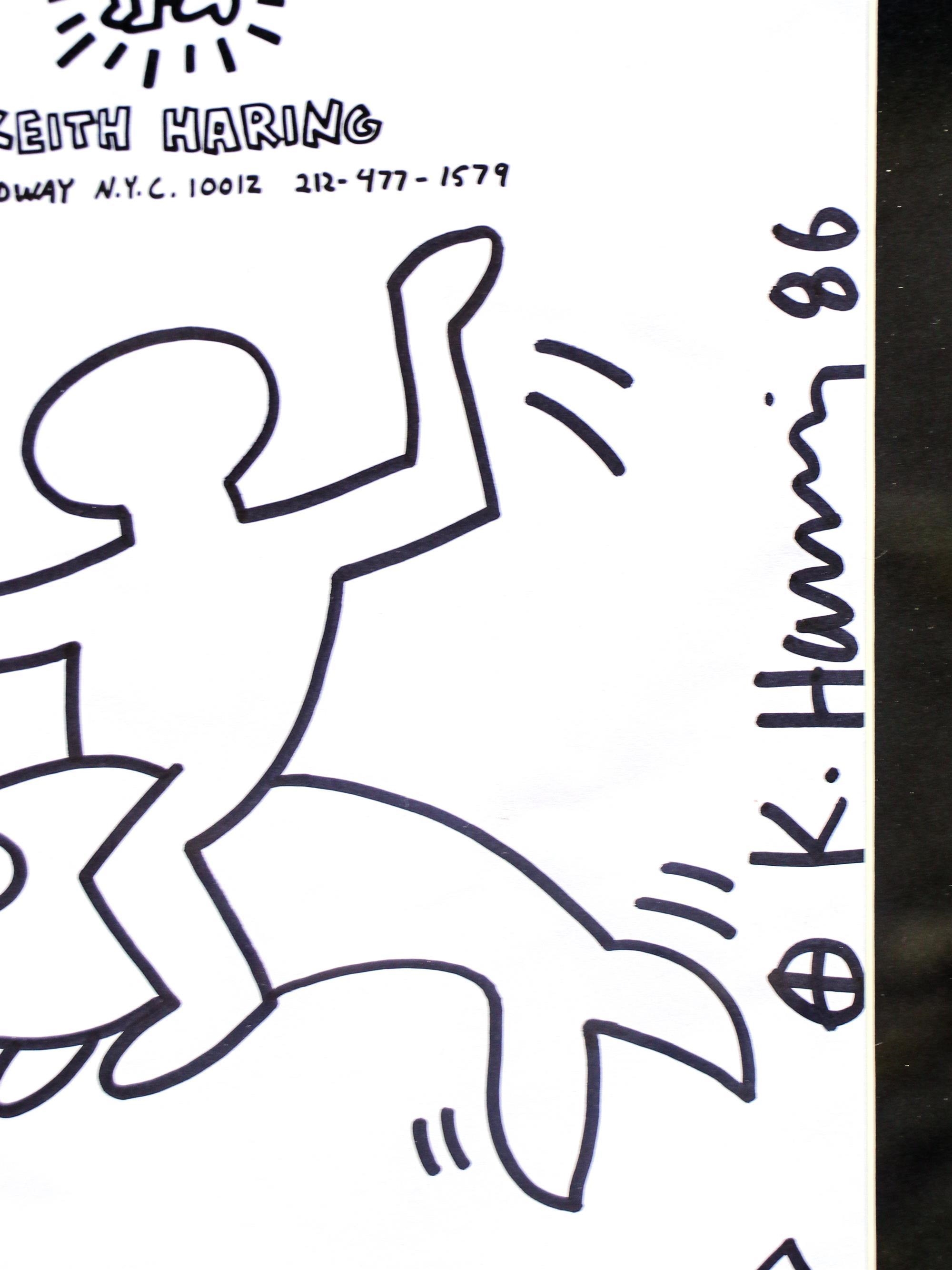 Keith Haring | Man with dolphin (1986) | MutualArt