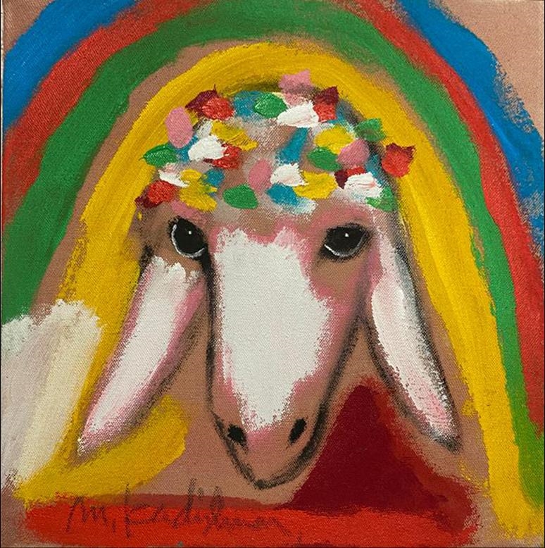 Menashe Kadishman | Sheep head | MutualArt