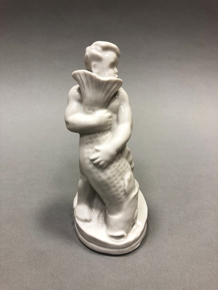 Auseklis Bauskenieks | Boy with a fish (1958) | MutualArt