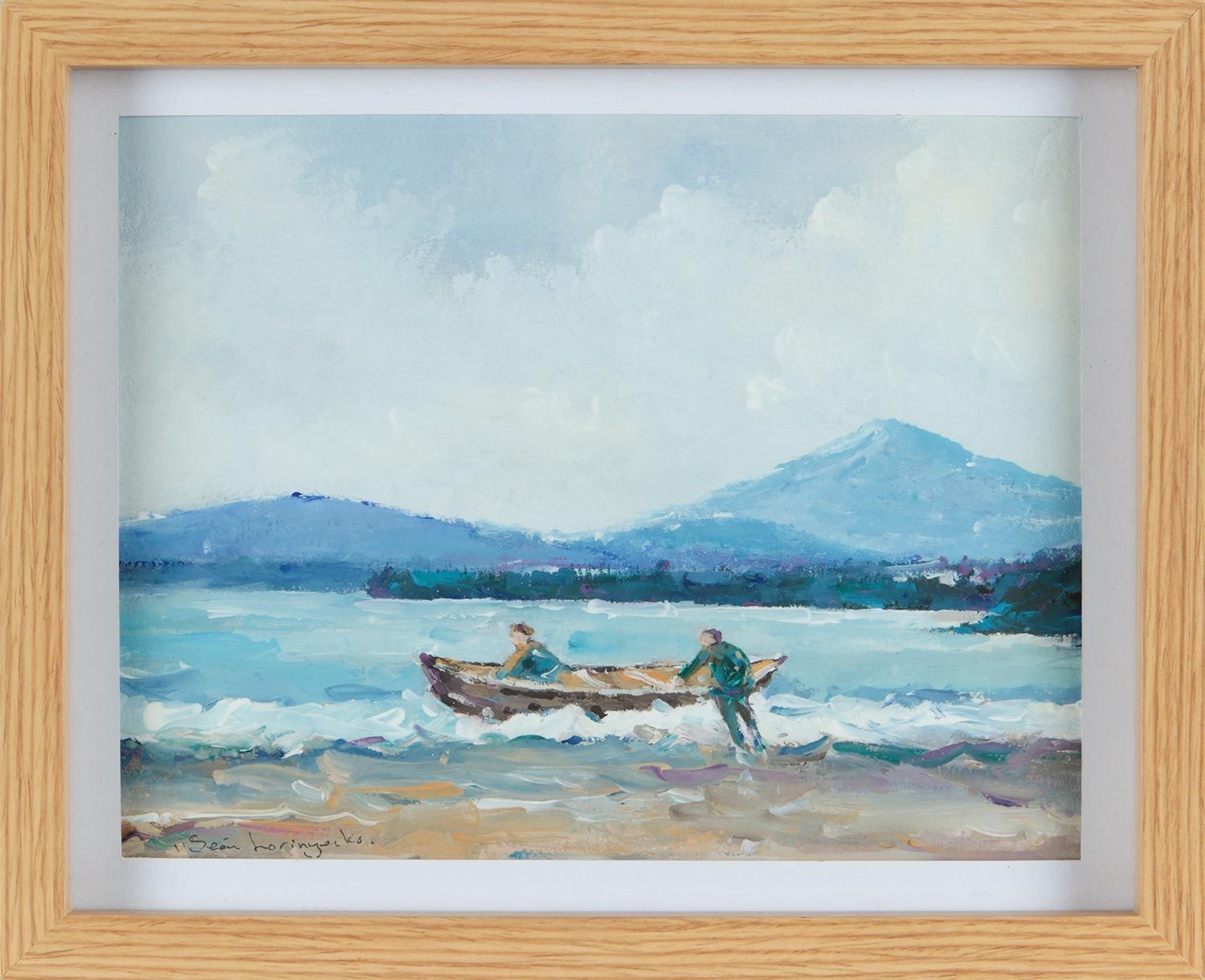 Sean Lorinyenko | THE DOWNINGS CURRACH MEN ON THE BEACH (2020) | MutualArt