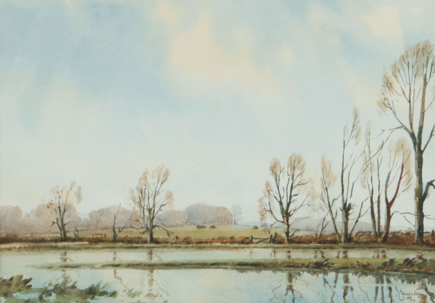 Wilfred J. Haughton | FLOODED FIELDS NEAR DOAGH (1977) | MutualArt
