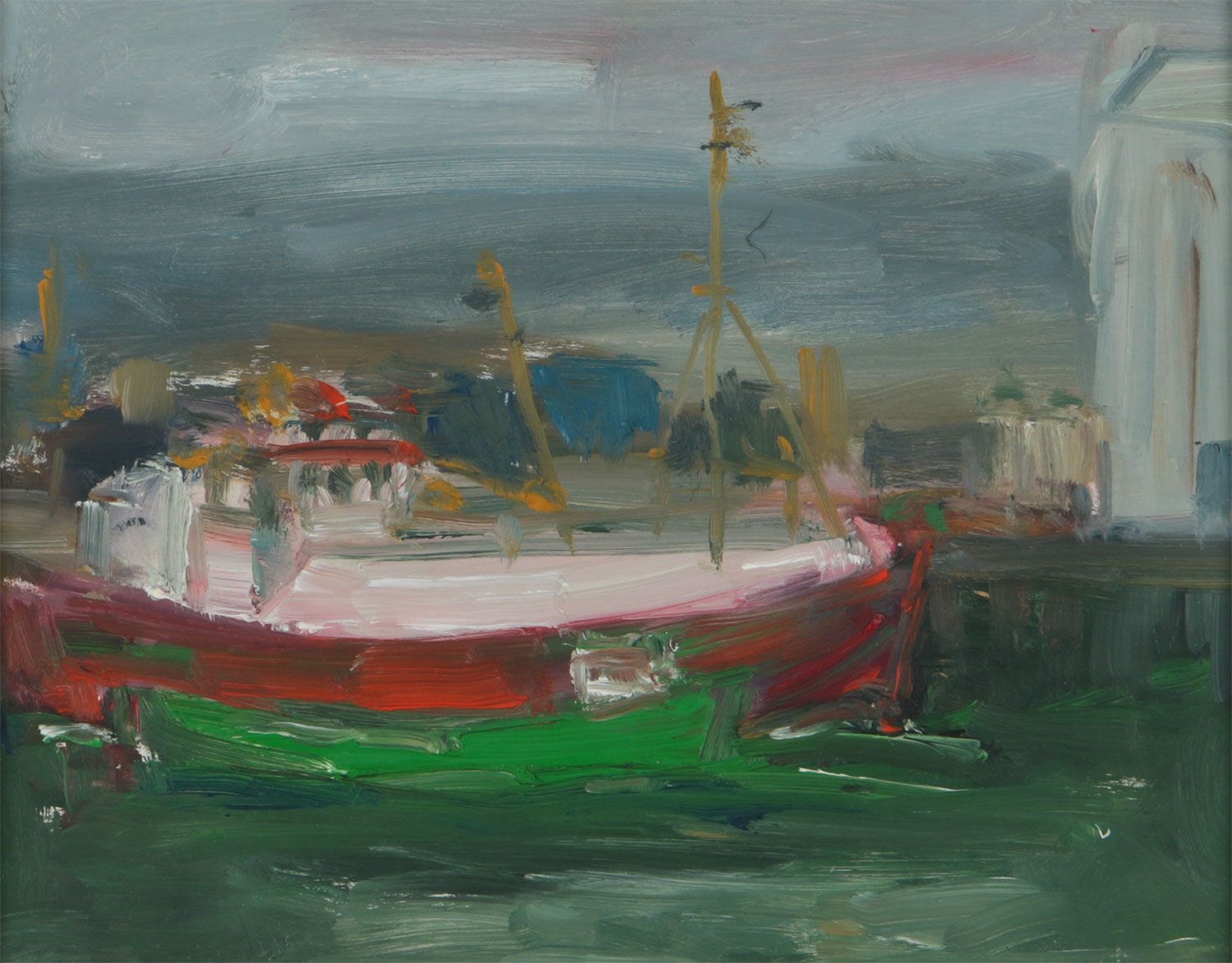 Sheila McClean | THE RED FISHING BOAT | MutualArt