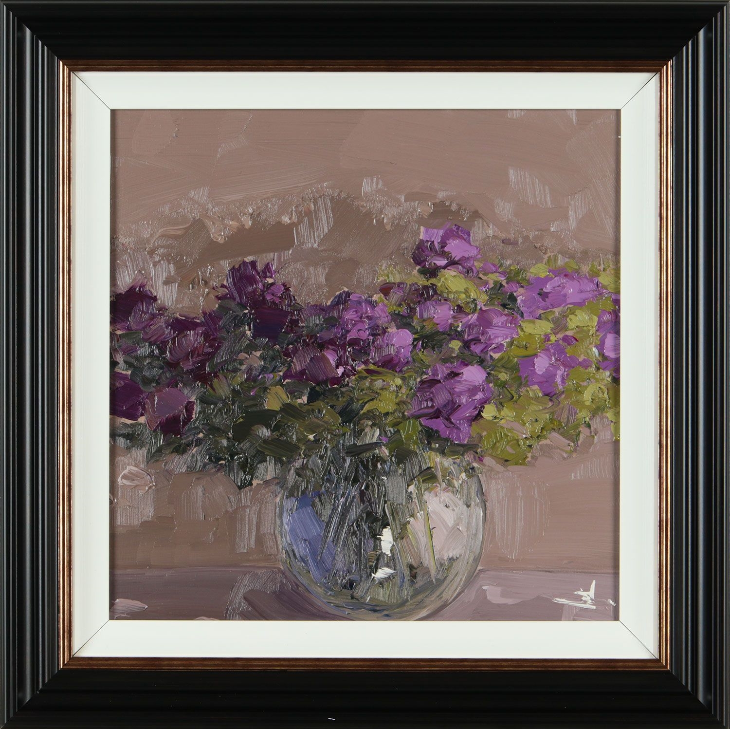 Vivek Mandalia | PURPLE FLOWERS IN A VASE | MutualArt