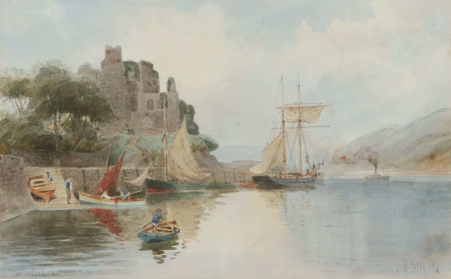 Joseph William Carey | 'KING JOHN'S CASTLE, CARLINGFORD LOUGH' (1918 ...