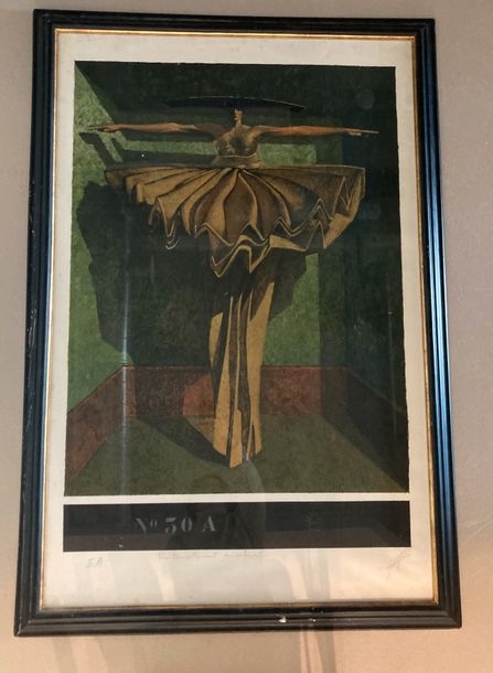 Yves Clerc | Ecole du XXe siècle Femme au chapeau Lithographie | MutualArt