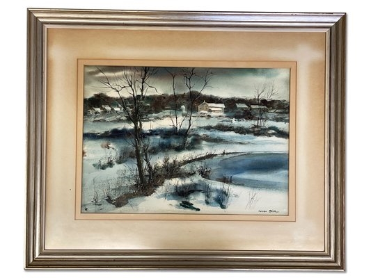 Carolyn Blish | Carolyn Blish. Watercolor/Paper. Winter Landscape ...