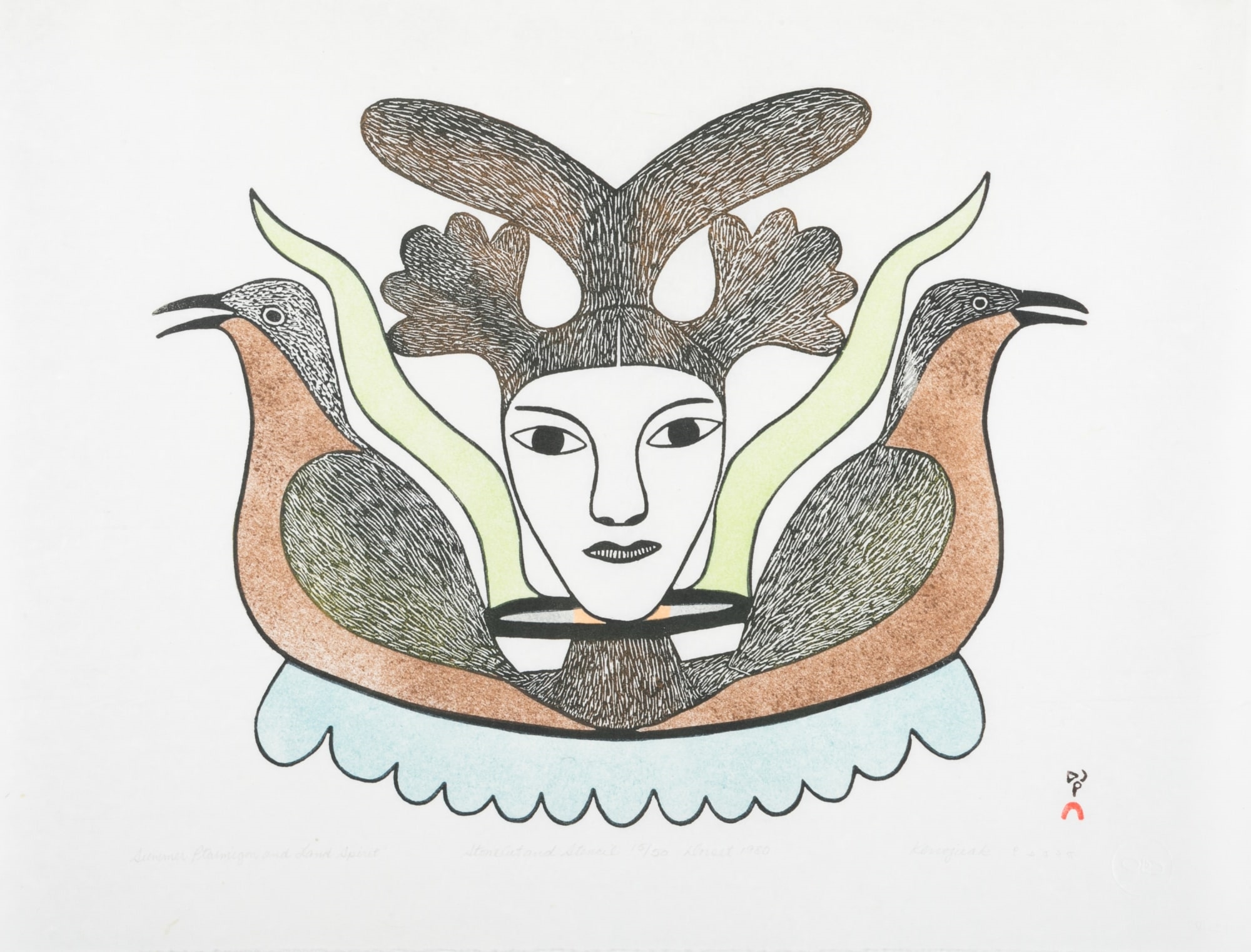 Kenojuak Ashevak | Summer Ptarmigan and Land Spirit (1912 - 1980 ...