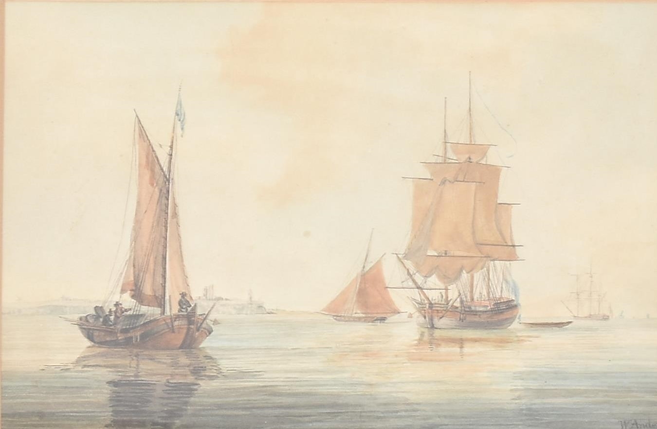 William Anderson | WILLIAM ANDERSON 1797 MARITIME WATERCOLOUR PAINTING ...