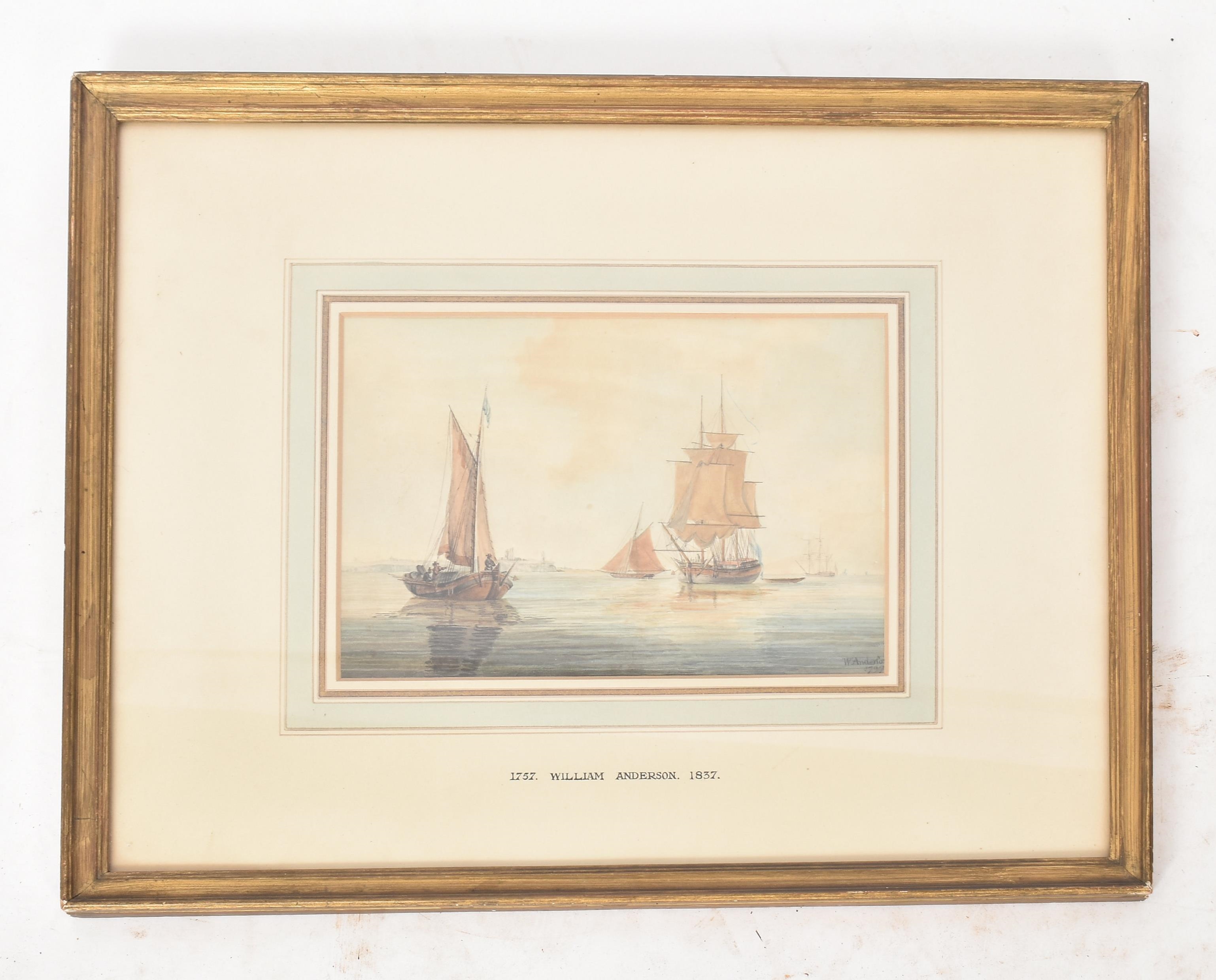 William Anderson | WILLIAM ANDERSON 1797 MARITIME WATERCOLOUR PAINTING ...