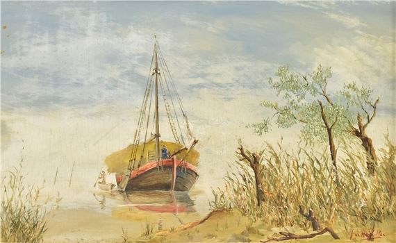 John Hamilton | ' The Hay Barge ' (Circa 1980s) | MutualArt