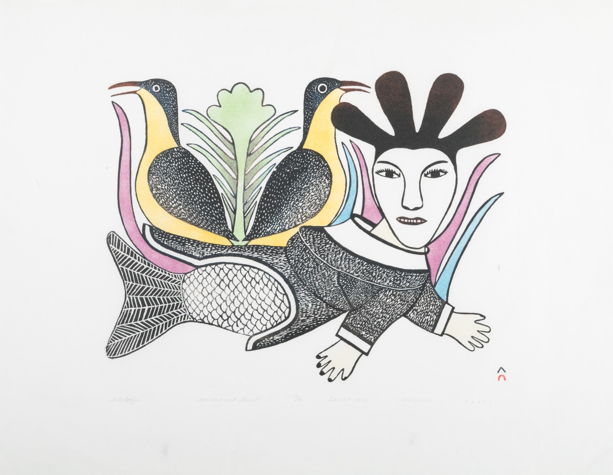 Kenojuak Ashevak | Talelayu (Sea Maid (1921 - 1979) | MutualArt