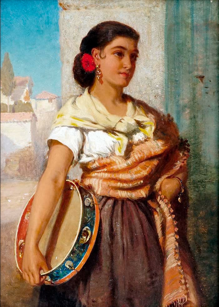 John Haynes-Williams | Untitled - Young girl with tambourine | MutualArt