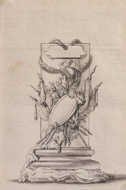 Louis-René Boquet | Project for a commemorative monument decorated with ...